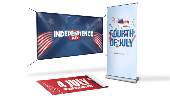 4th of July Banners | Printmoz