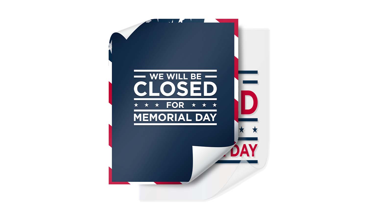 Closed For Memorial Day Printable Sign Downloads - 100% Free