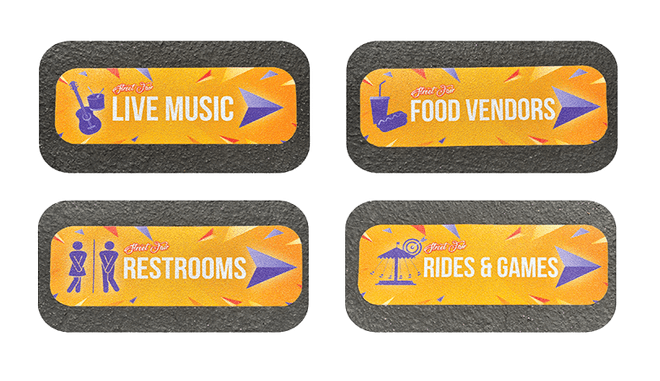 Custom Outdoor Decals Street & Sidewalk | Concrete Stickers