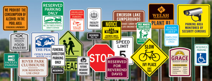 Durable long-lasting outdoor sign advertising